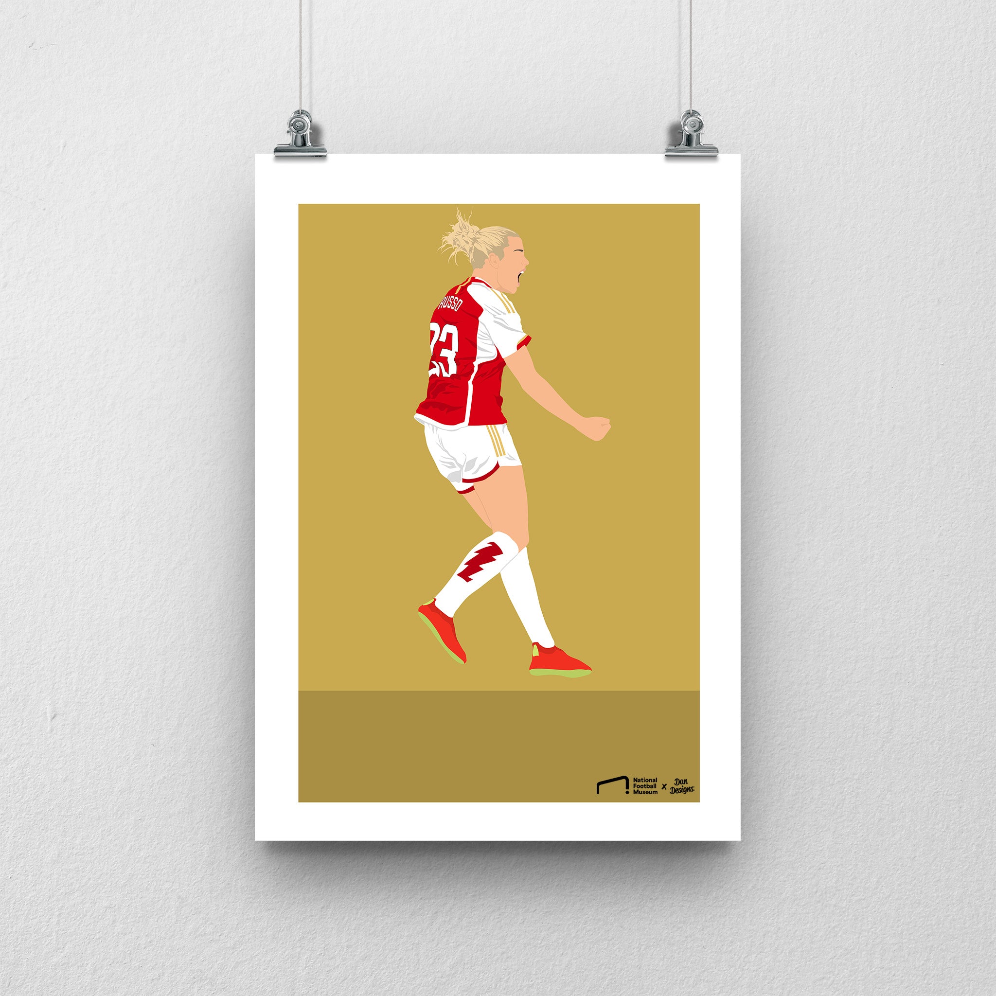 Alessia Russo Arsenal Print - DanDesignsGB – National Football Museum Shop