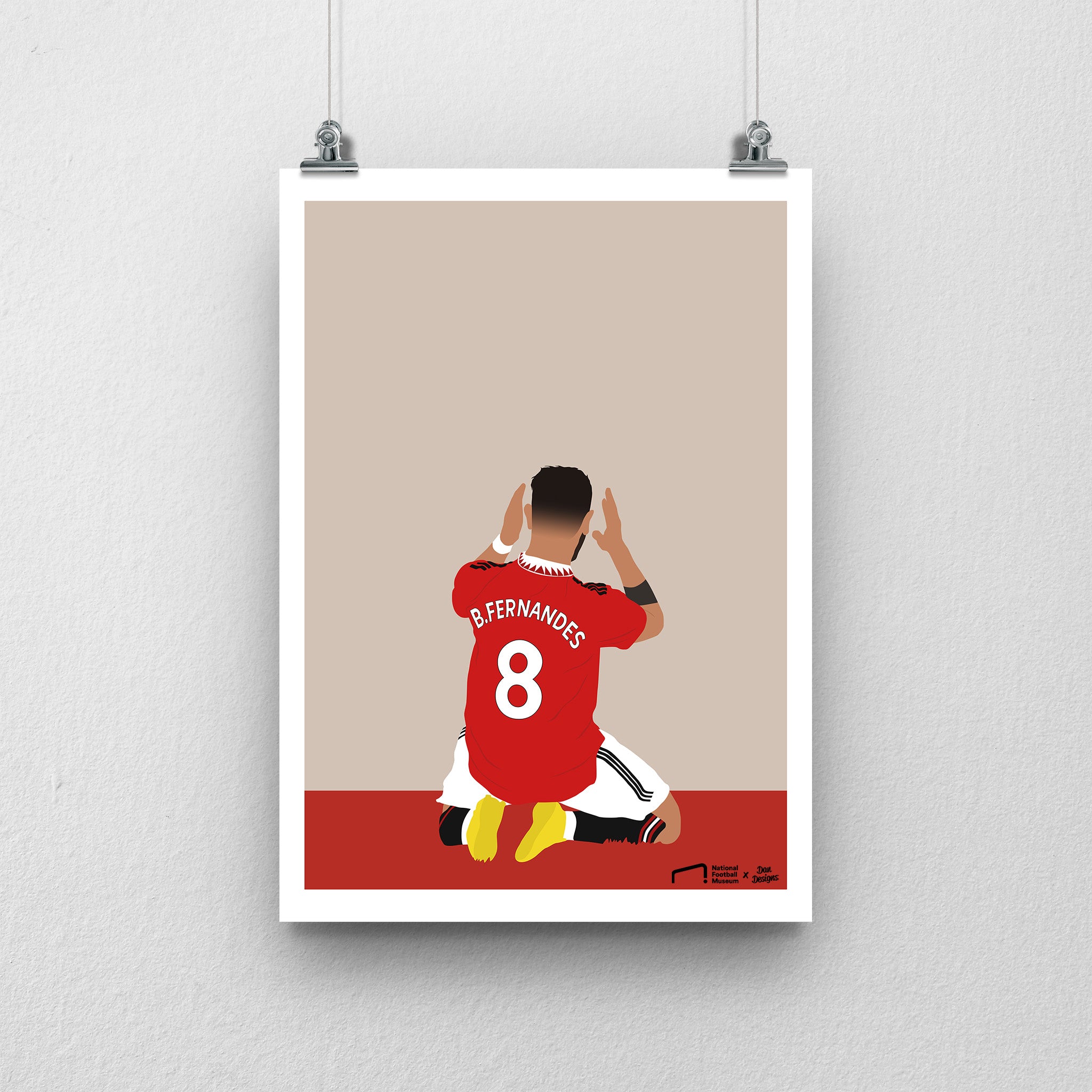 Bruno Fernandes Print 1 - DanDesignsGB – National Football Museum Shop
