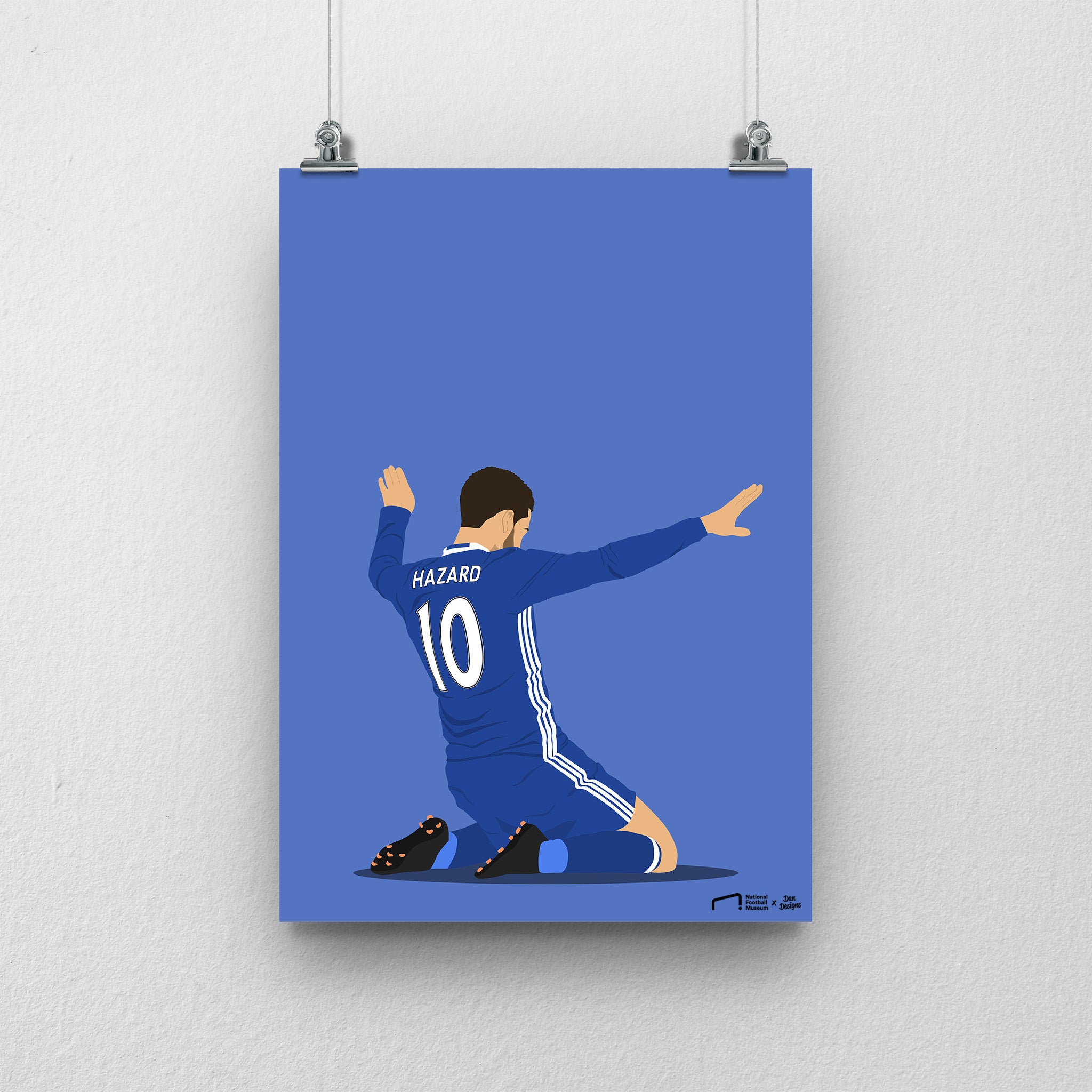Eden Hazard Chelsea A3 Print - DanDesignsGB – National Football Museum Shop
