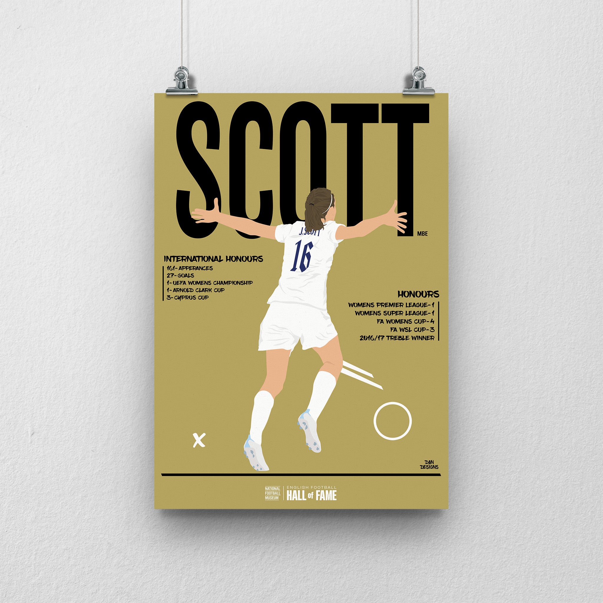 Jill Scott Hall of Fame A3 Print - DanDesignsGB – National Football ...