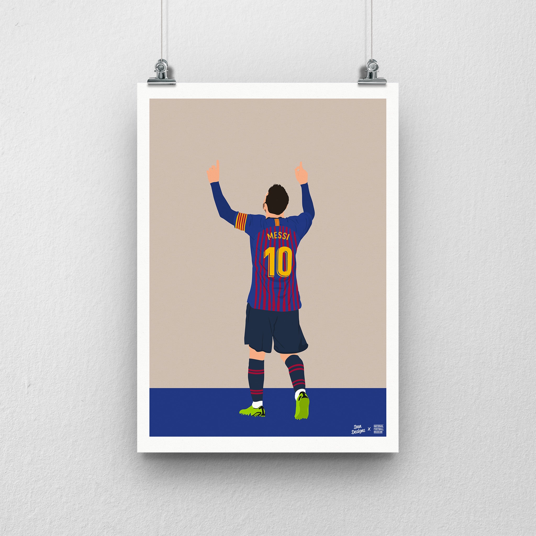 Messi Barcelona Print - DanDesignsGB – National Football Museum Shop