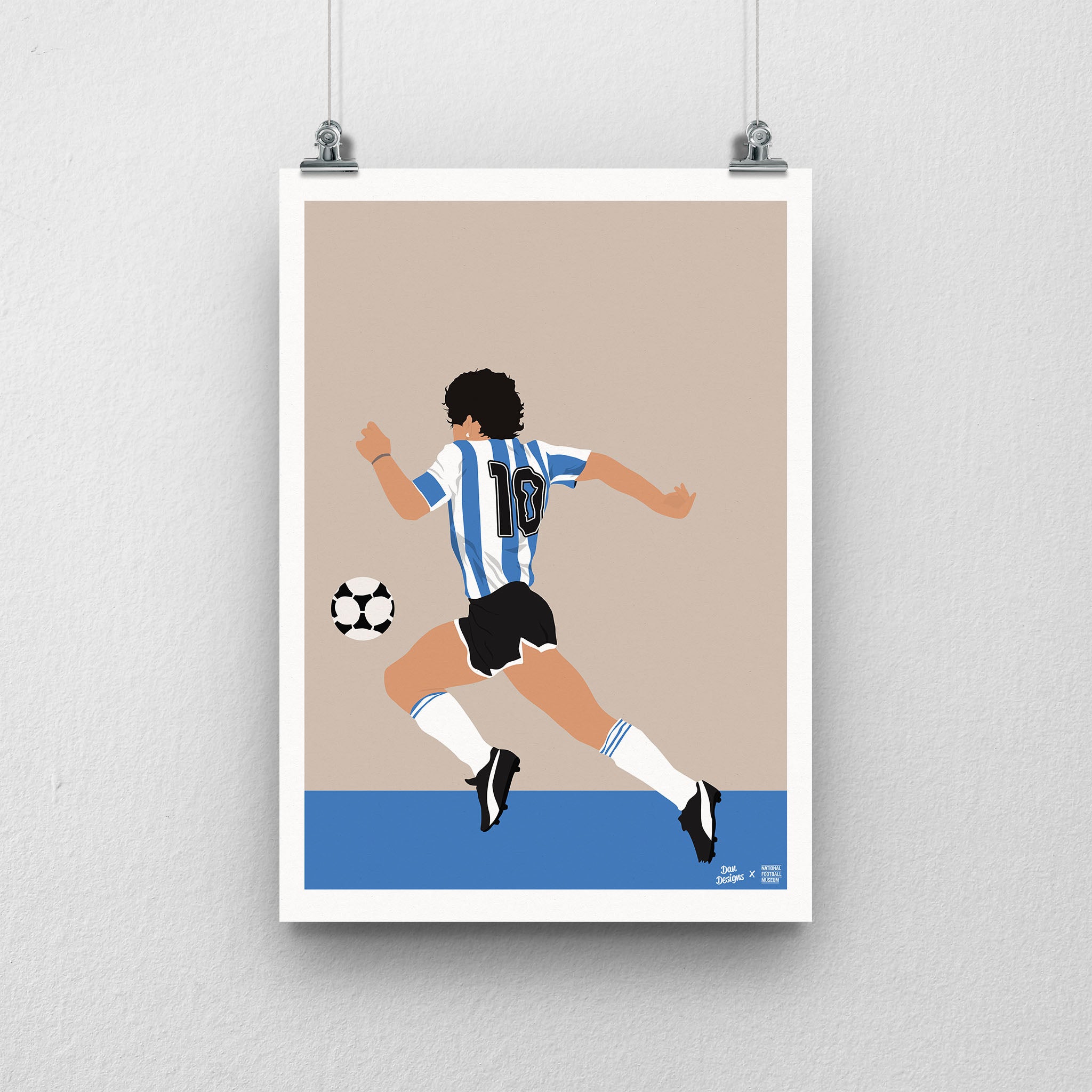 Maradona Argentina A3 Print - DanDesignsGB – National Football Museum Shop