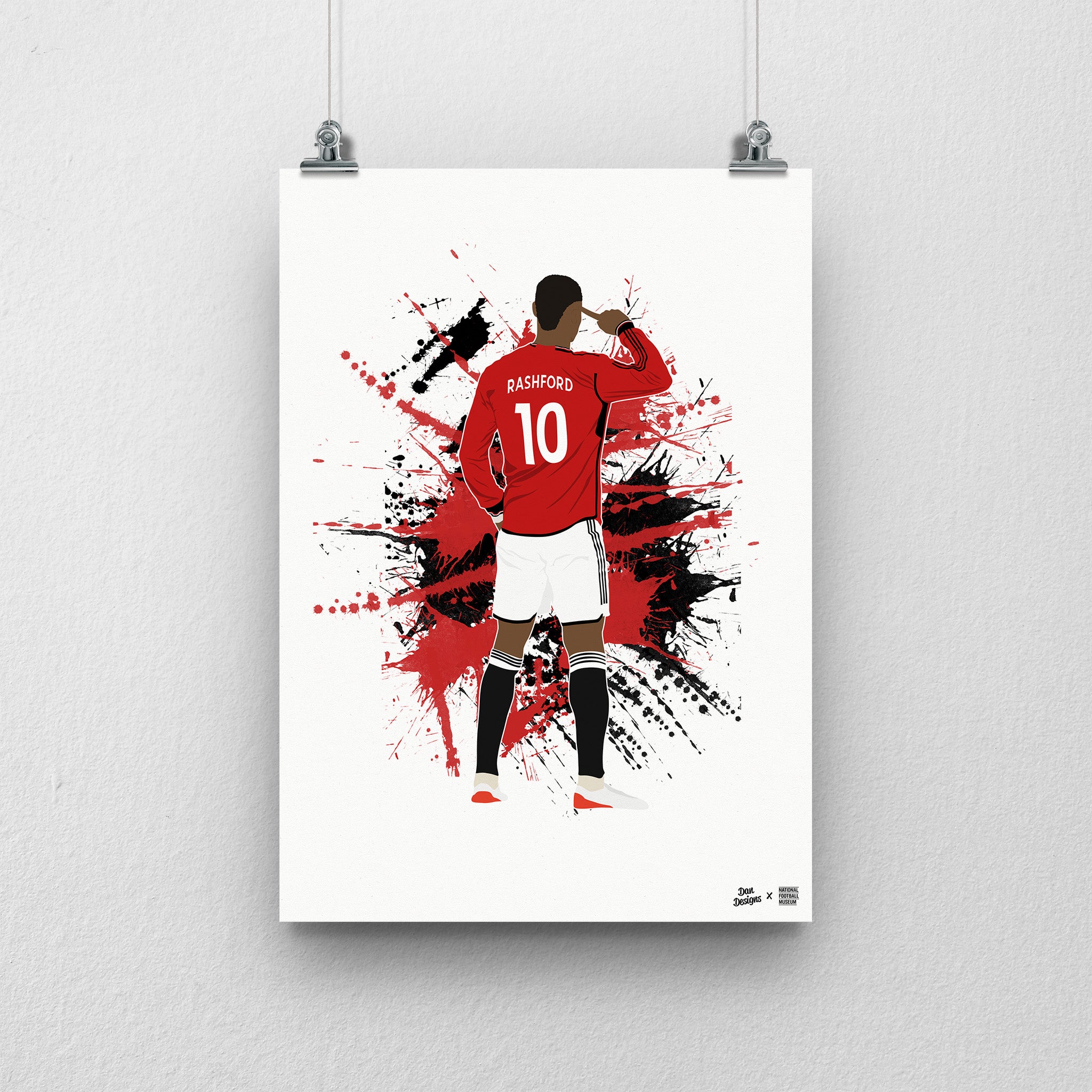 Marcus Rashford Print - DanDesignsGB – National Football Museum Shop