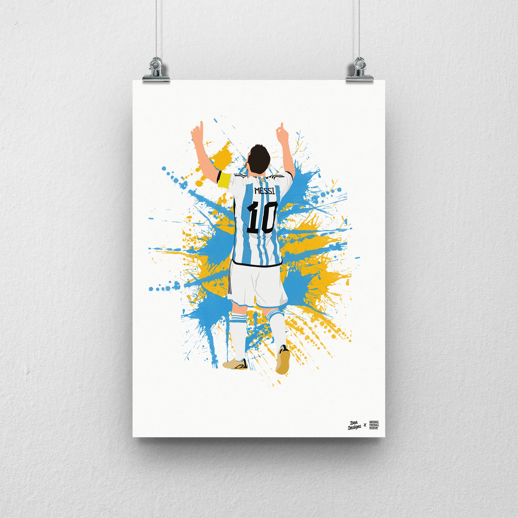 Messi Argentina Print - DanDesignsGB – National Football Museum Shop