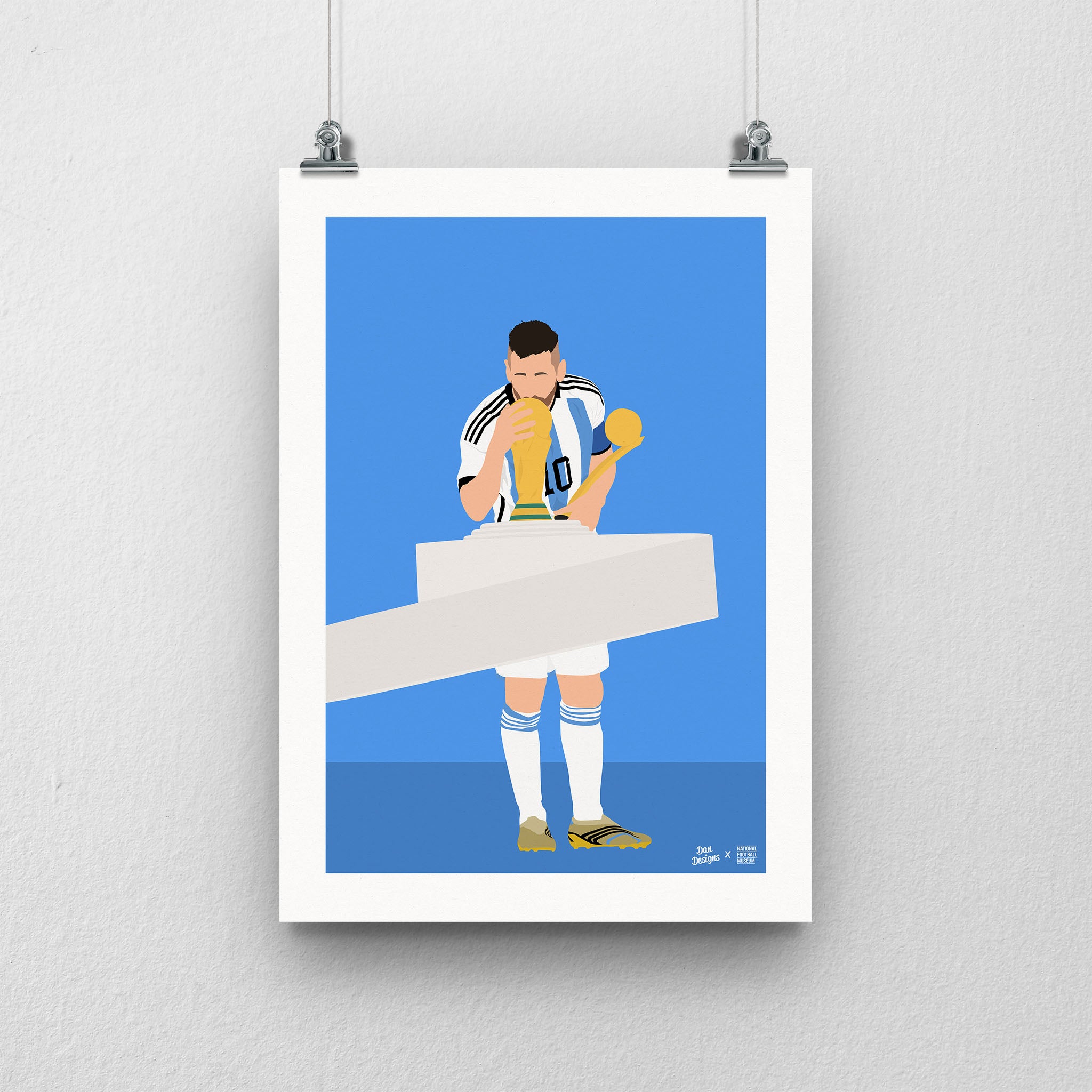 Messi Argentina Print - DanDesignsGB – National Football Museum Shop