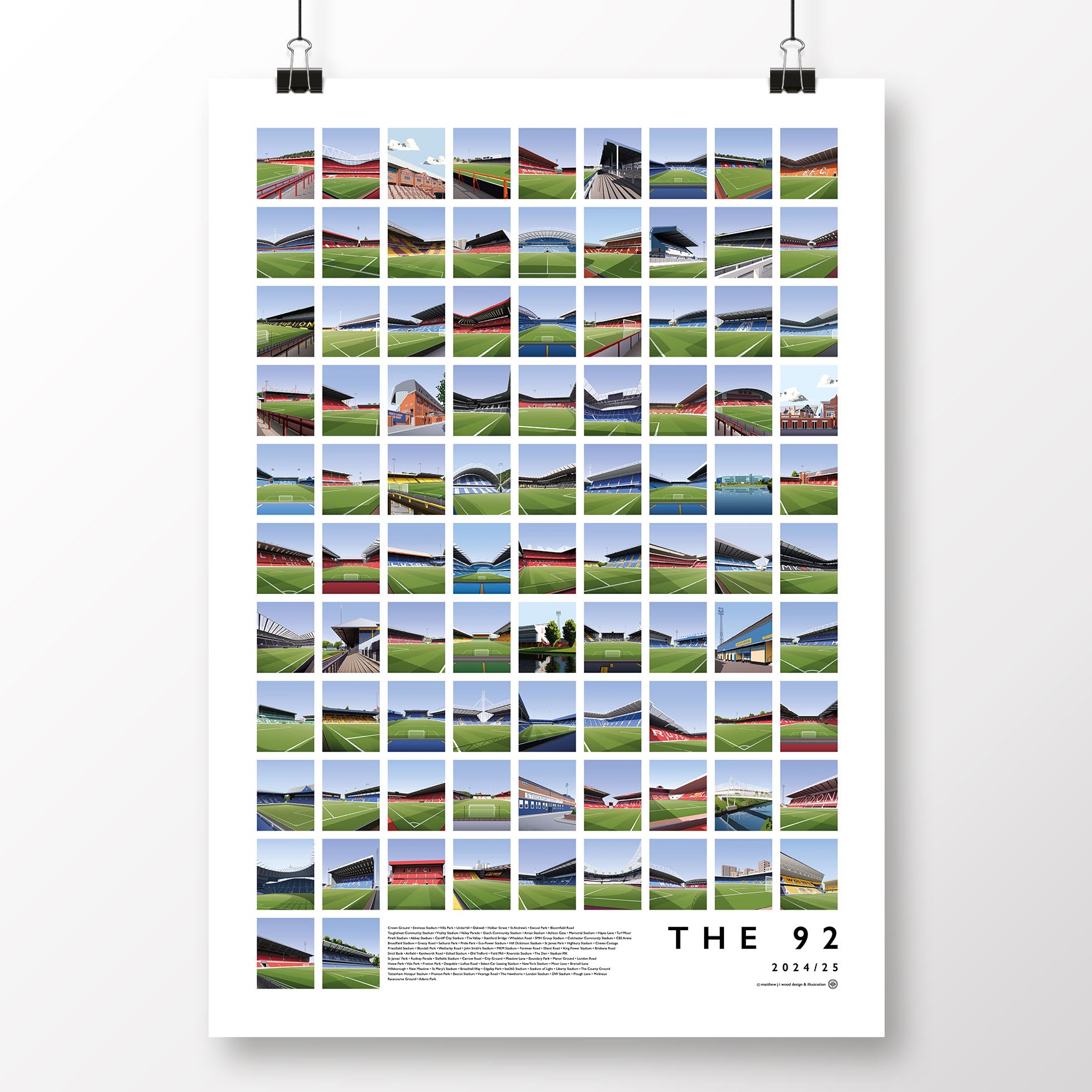 The 92 Poster - Matthew J I Wood – National Football Museum Shop