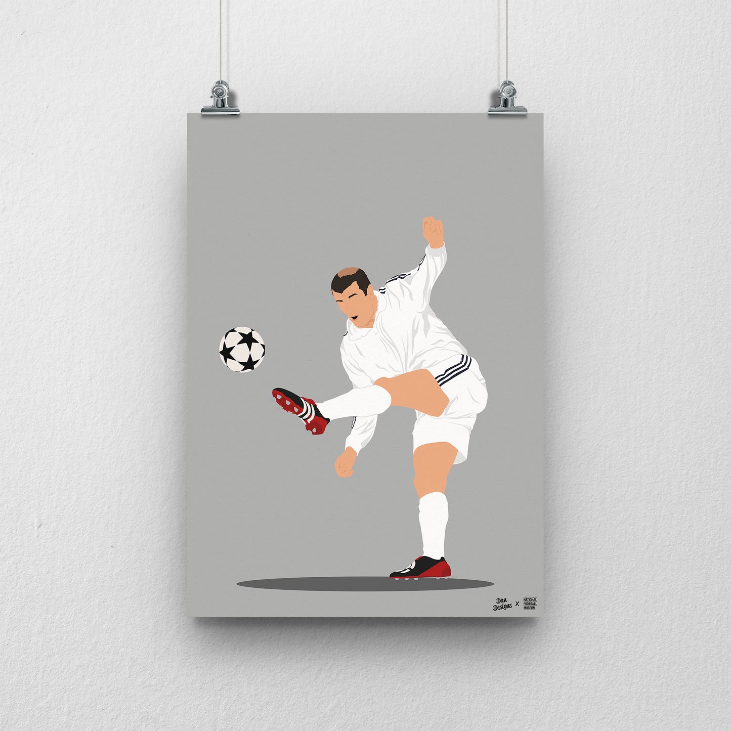 Zidane Real Madrid Print - DanDesignsGB – National Football Museum Shop
