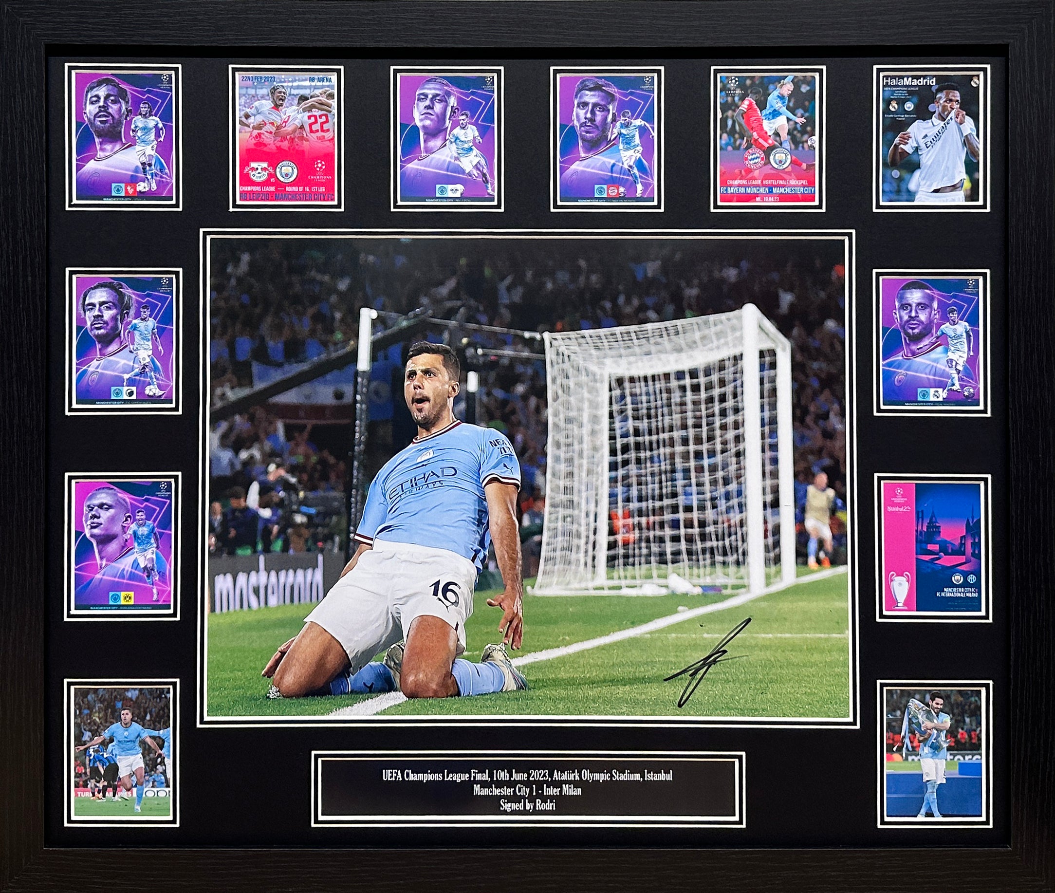 Rodri Signed Photo 16 x 12 – National Football Museum Shop