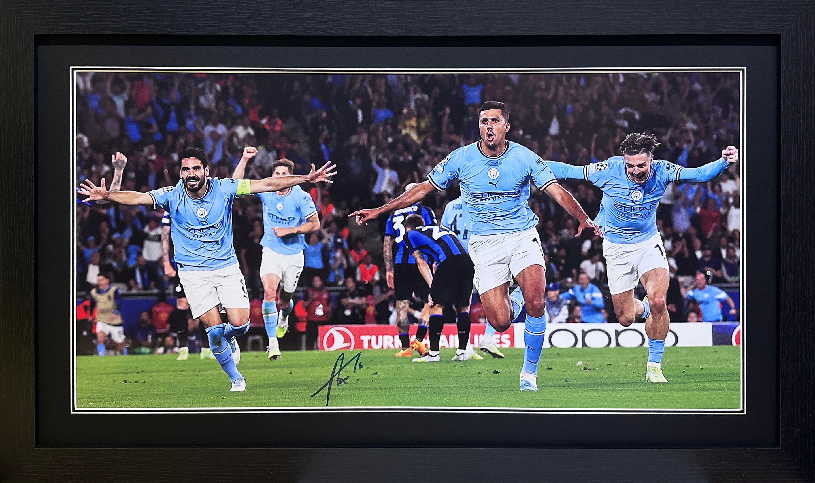 Rodri Signed Photo 30 x 16 – National Football Museum Shop