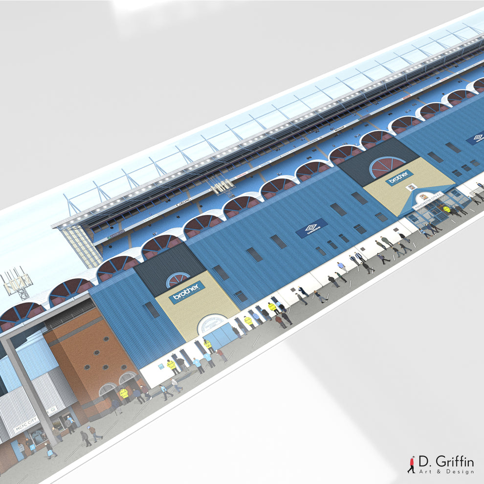 Manchester City – Maine Road Stadium Panoramic Illustration – National ...