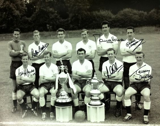 Tottenham 1961 Double Winners Photo Signed by 6 – National Football ...